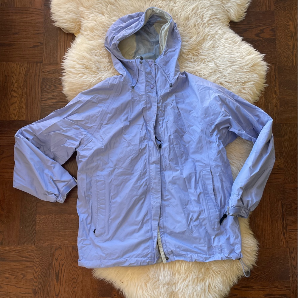 L.L. Bean Goretex Stowaway Jacket Periwinkle Size Xl - Gem